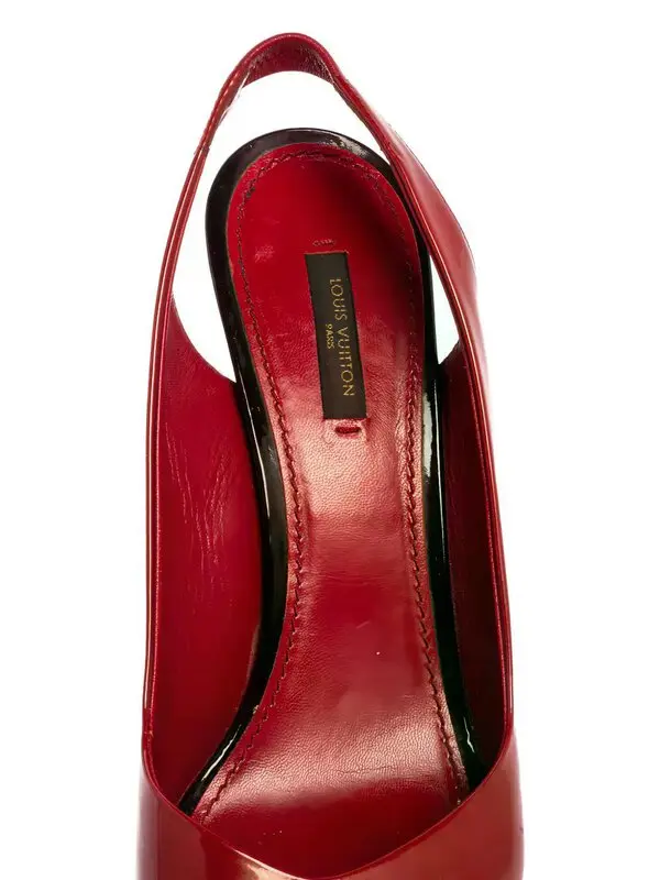 LOUIS VUITTON 100mm Leather Slingback Pumps