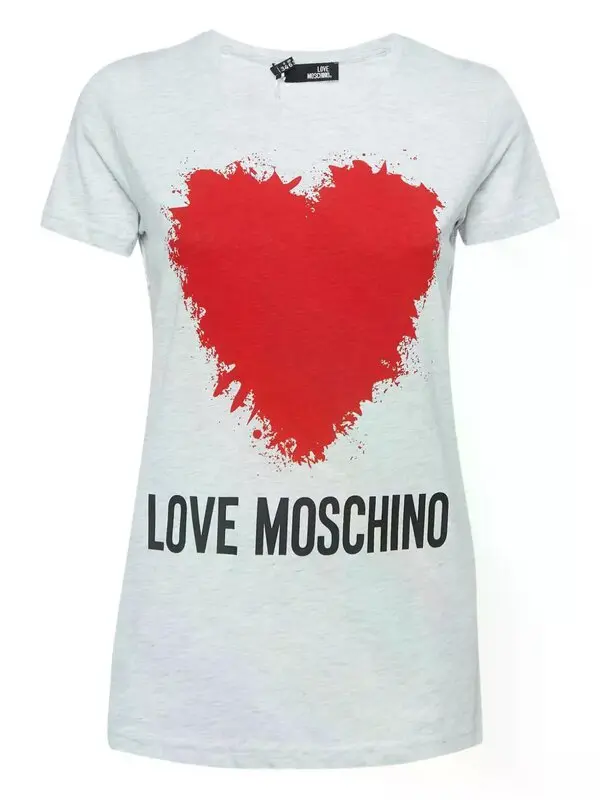 Moschino Heart-print T-shirt - Grey