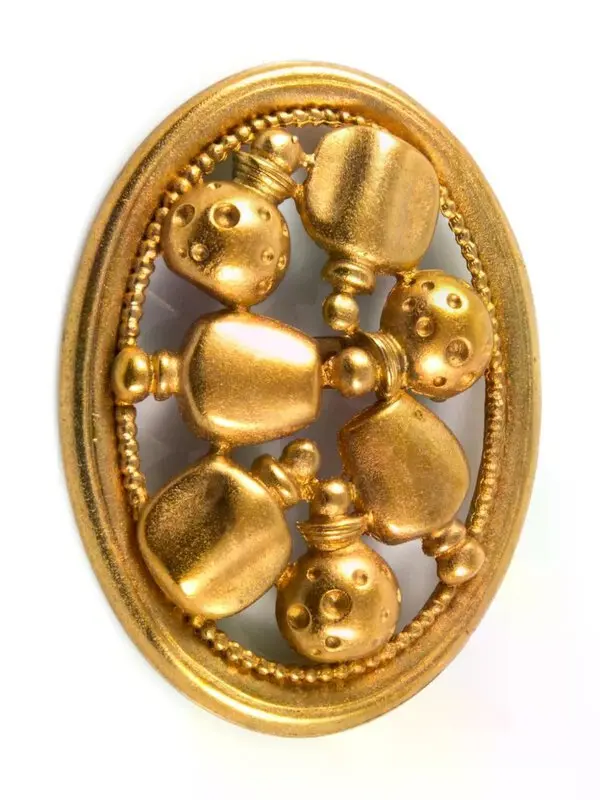 Dior 1990s Perfume Bottle Brooch - Gold