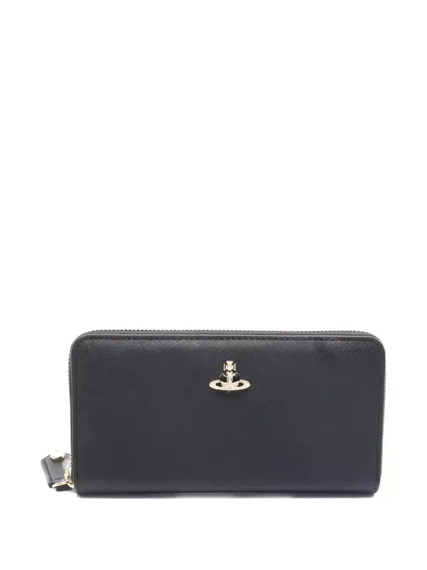 VIVIENNE WESTWOOD 20's Saffiano Leather Wallet - Black