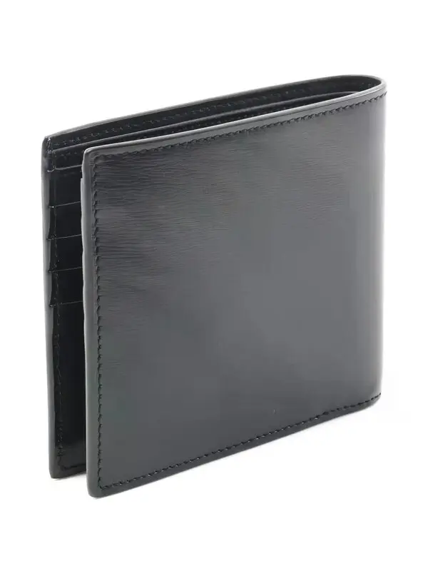 Saint Laurent Cassandre Bi-fold Leather Wallet - Black