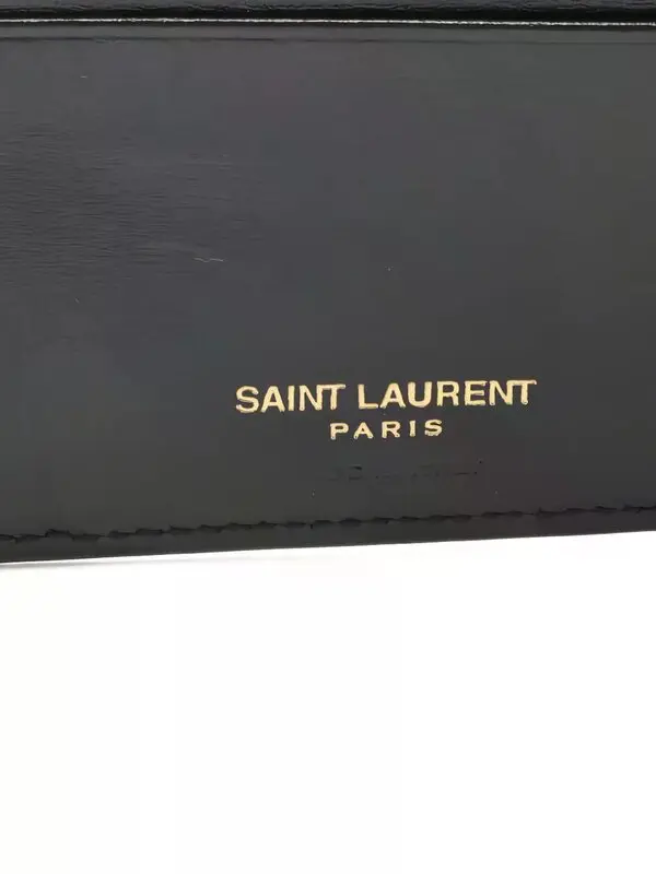 Saint Laurent Cassandre Bi-fold Leather Wallet - Black