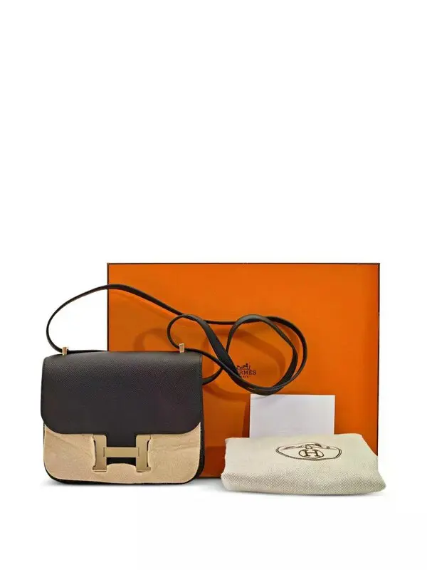 Hermès Special Order Constance 18 Verso Epsom Cross Body Bag - Black