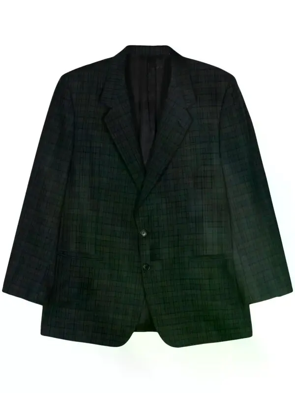 Pierre Cardin 1990s Plaid-check Single-breasted Blazer