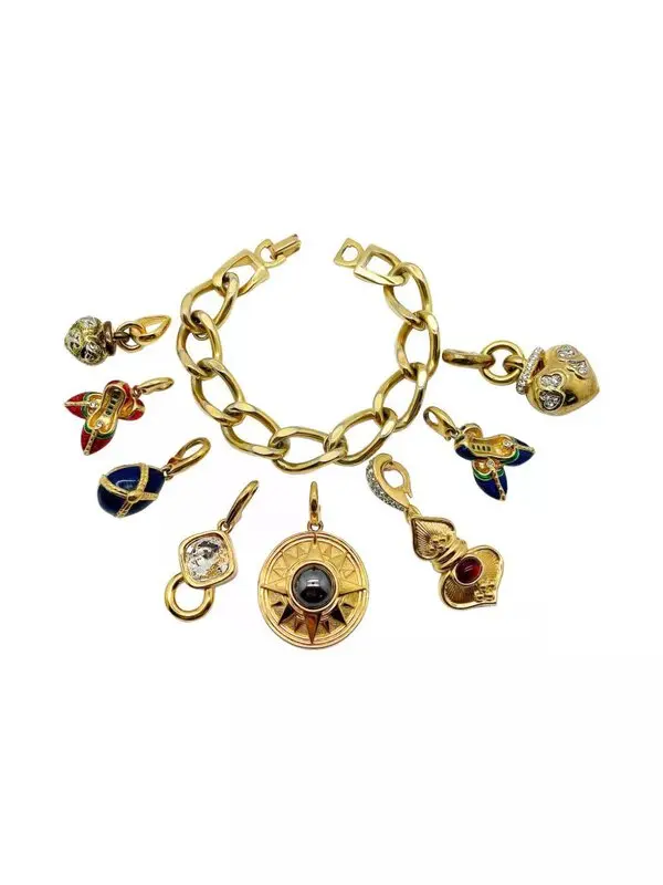 JENNIFER GIBSON JEWELLERY 1980s Detachable-charms Bracelet - Gold