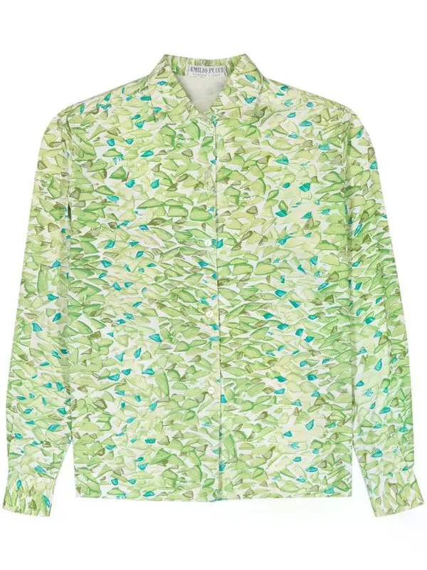 Emilio Pucci 1960s Graphic-print Cotton Shirt