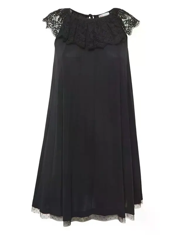 Valentino Garavani Lace-embellished Mini Dress