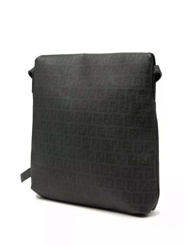 Fendi Zucchino Spalmati Crossbody Bag - Black