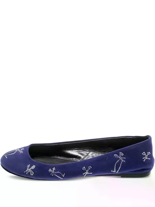 GIUSEPPE ZANOTTI Crystal-embellished Ballet Flats