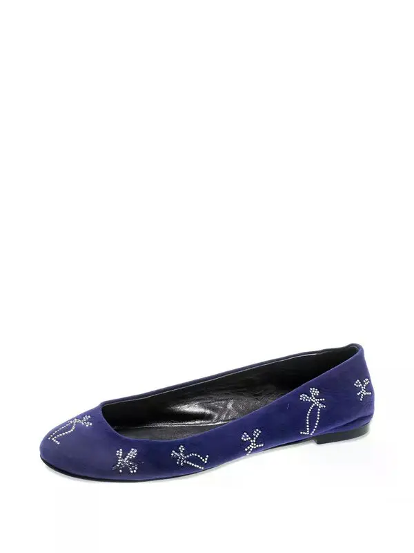 GIUSEPPE ZANOTTI Crystal-embellished Ballet Flats