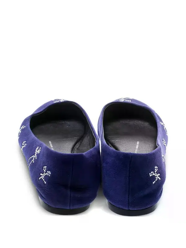 GIUSEPPE ZANOTTI Crystal-embellished Ballet Flats