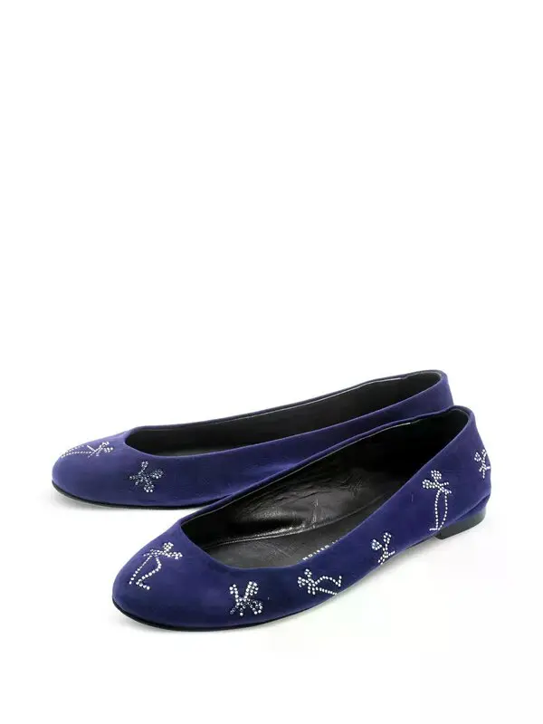GIUSEPPE ZANOTTI Crystal-embellished Ballet Flats