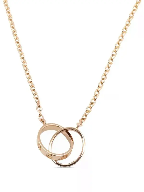 CARTIER 2010s 18k Rose Baby Love Necklace - Gold