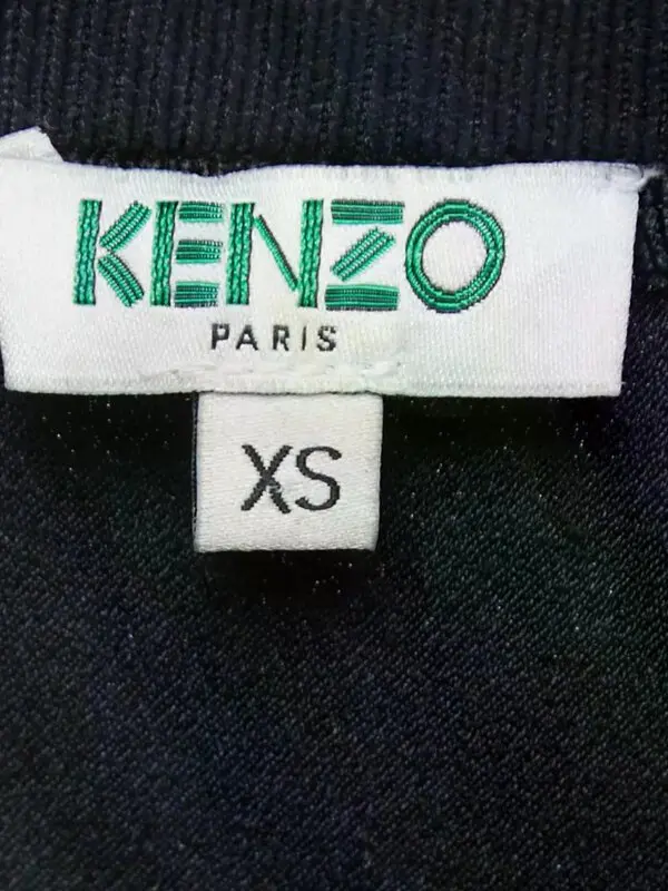 Kenzo Tiger-embroidered Sleeve-stripe Sweatshirt - Blue