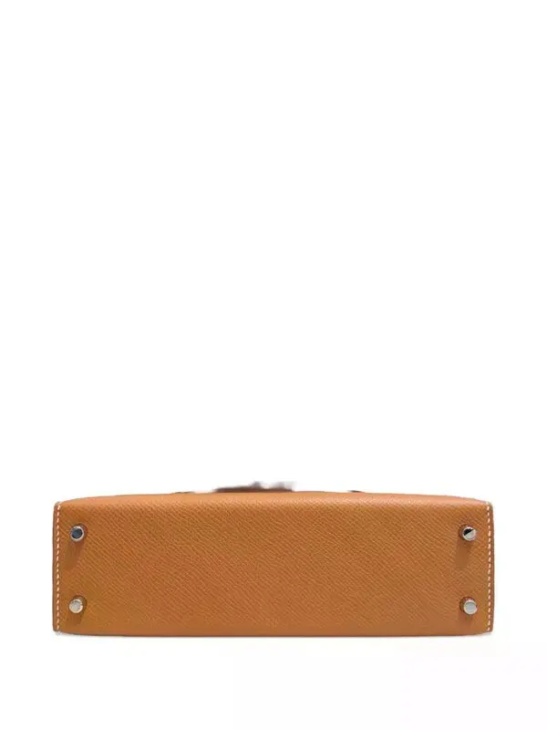 Hermès 2024 Mini Kelly Sellier 20 Epsom Palladium Hardware - Brown