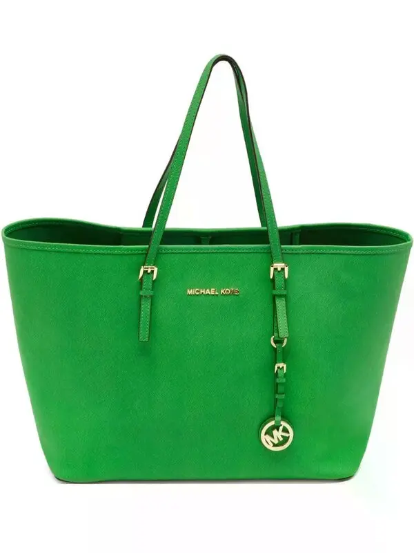 Michael Kors Vintage Jet Set Saffiano Tote Bag - Green