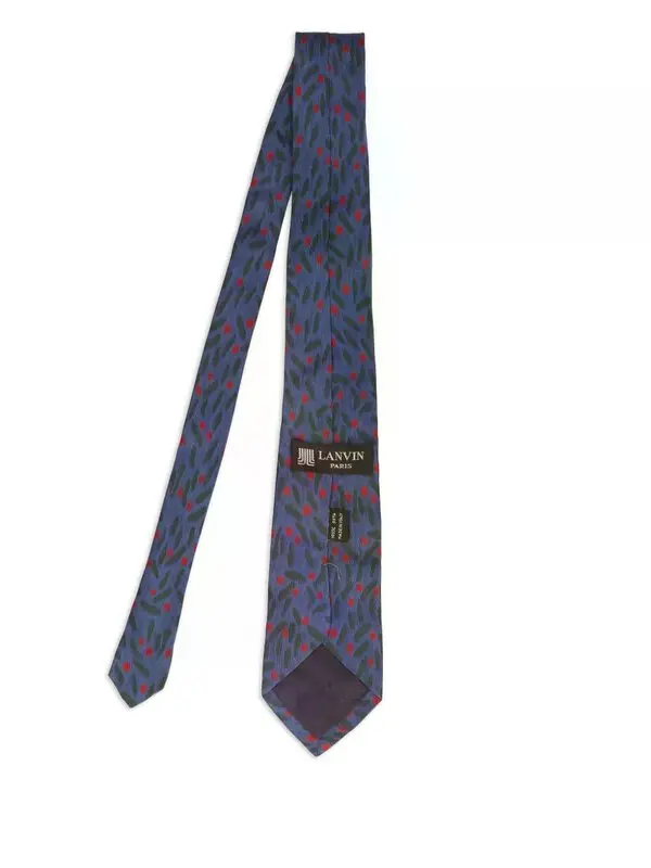 LANVIN Geometric-print Silk Tie