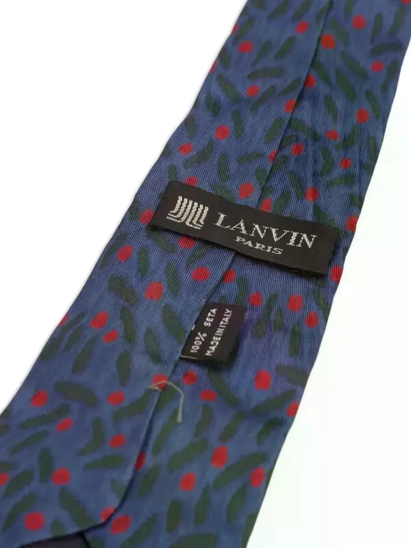LANVIN Geometric-print Silk Tie