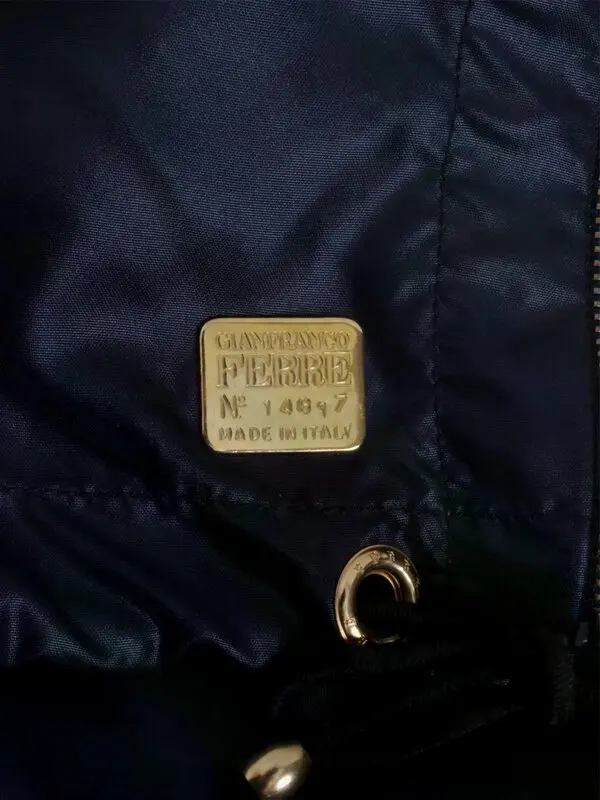 Gianfranco Ferre 1980s Logo-engraved Coat