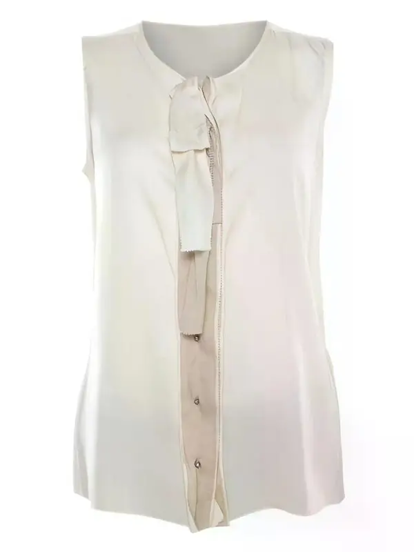 Elie Tahari Bow-detail Stretch-silk Blouse