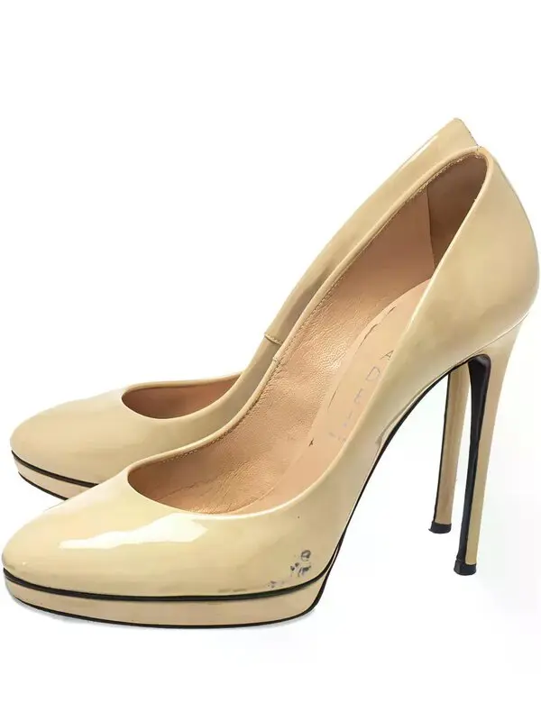 Casadei 110mm Patent Leather Platform Pumps