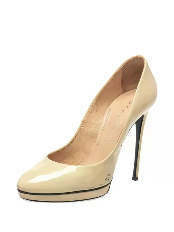Casadei 110mm Patent Leather Platform Pumps