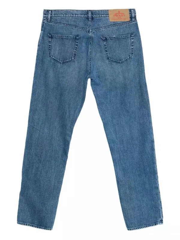Prada Triangle-logo Jeans - Blue