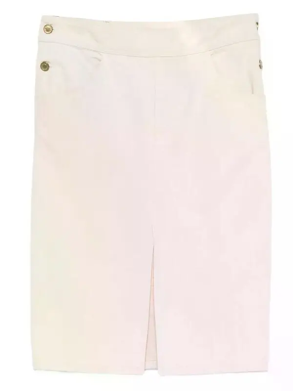 Gucci 2000s Button-detail Skirt - Neutrals