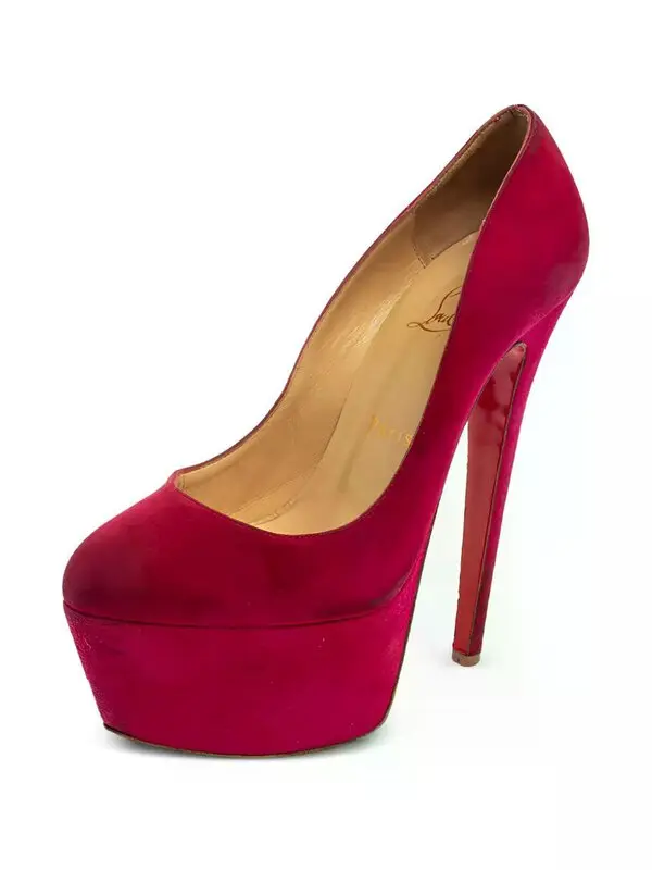 CHRISTIAN LOUBOUTIN Suede Platform Pumps