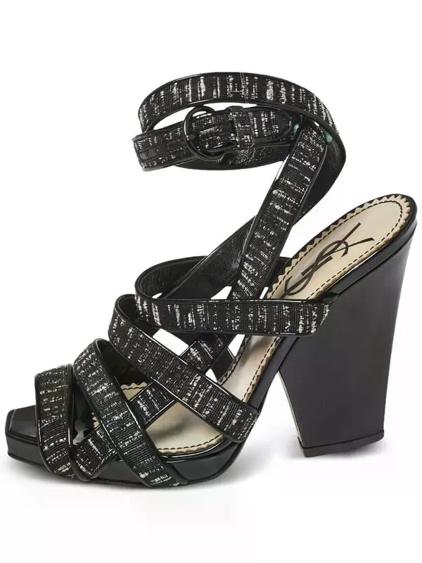 Saint Laurent 115mm Leather Heeled Sandals