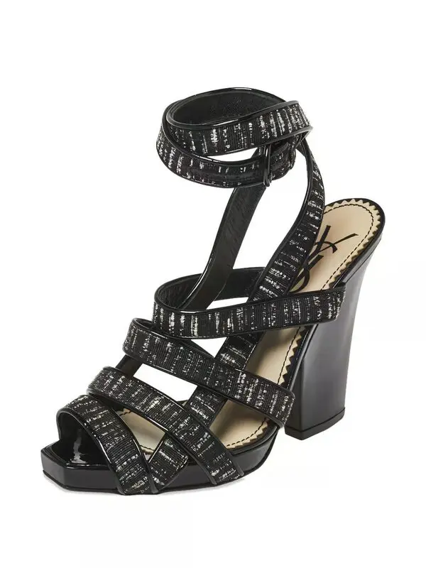 Saint Laurent 115mm Leather Heeled Sandals