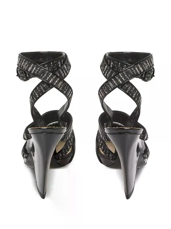 Saint Laurent 115mm Leather Heeled Sandals