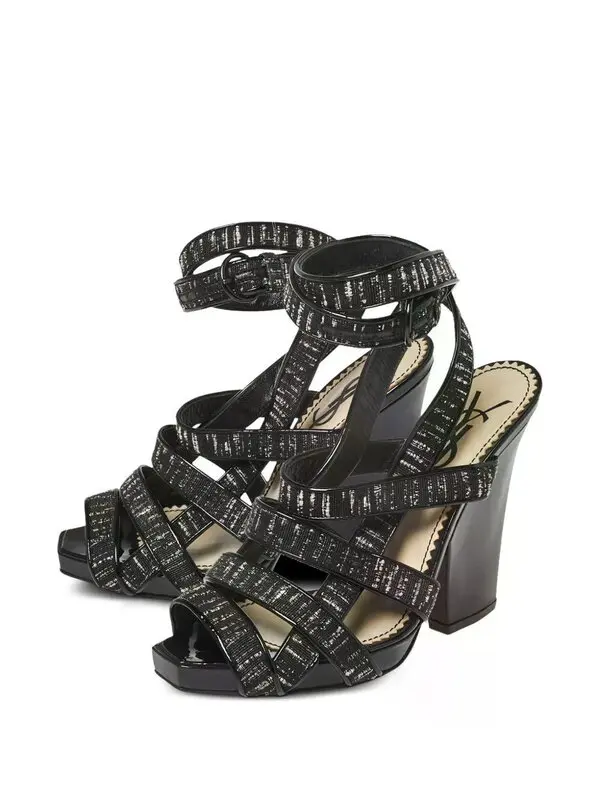 Saint Laurent 115mm Leather Heeled Sandals