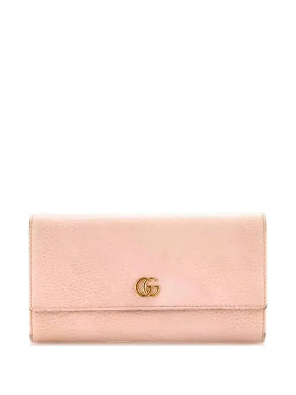 Gucci Gg Marmont Leather Continental Wallet - Pink