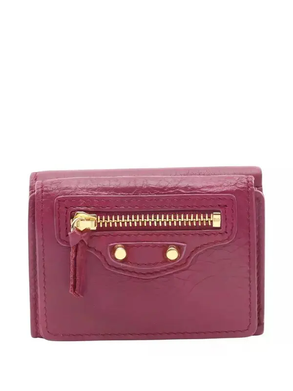 Balenciaga 2010s Mini Trifold-leather Wallet - Pink