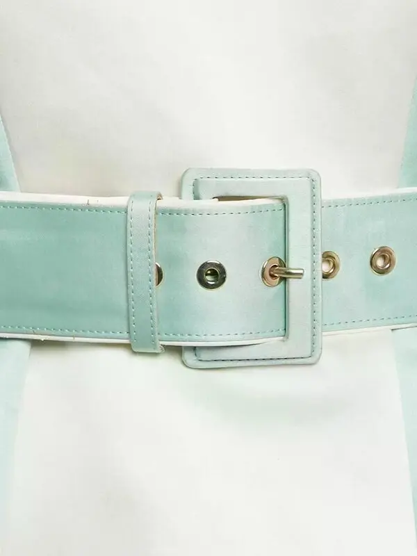 Elisabetta Franchi Two-tone Belted Dress - Blue