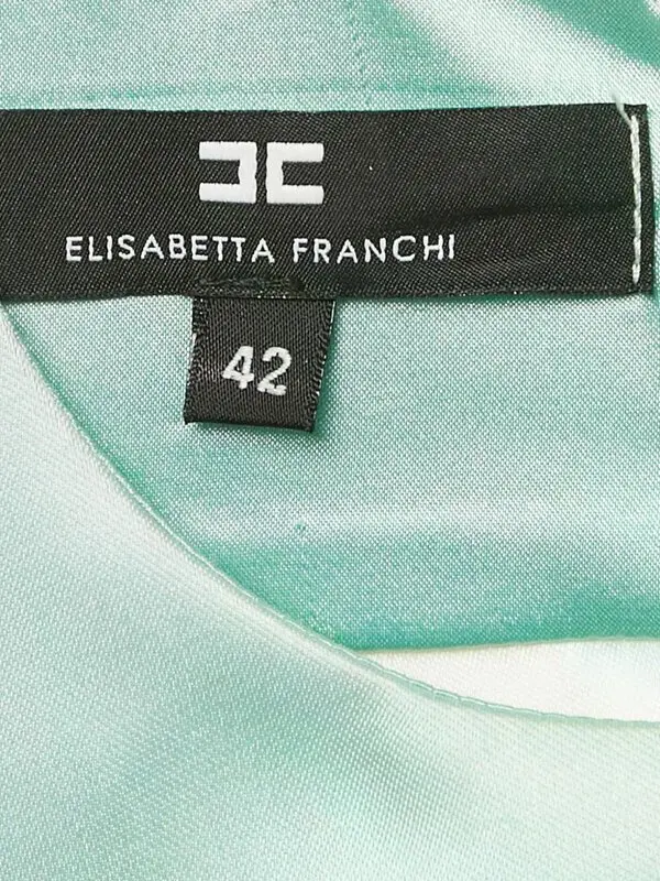 Elisabetta Franchi Two-tone Belted Dress - Blue