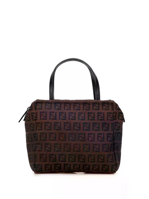 Fendi 2000-2010 Mini Zucchino Canvas Handbag - Brown
