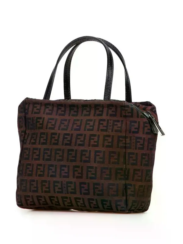 Fendi 2000-2010 Mini Zucchino Canvas Handbag - Brown