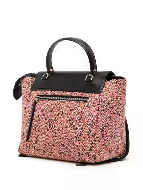 Celine Micro Tweed Belt Satchel - Pink