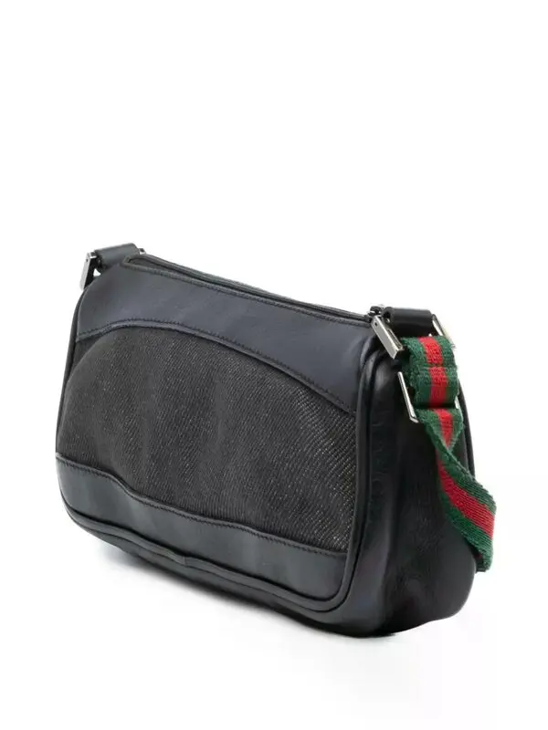 Gucci 2000-2015 Denim Web Shoulder Bag