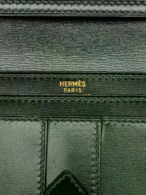 Hermès 1995 Box Calf Bearn Wallet Long Wallets