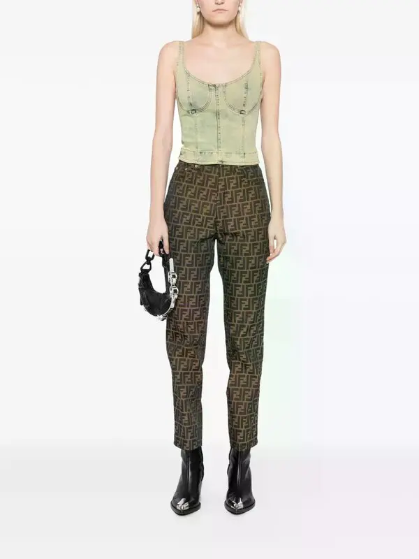 Fendi 1990-2000s Zucca Pattern Trousers