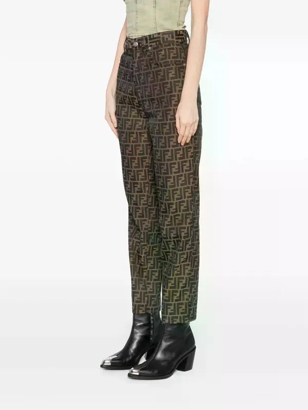 Fendi 1990-2000s Zucca Pattern Trousers