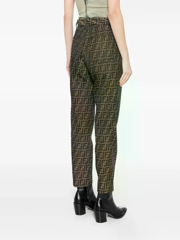 Fendi 1990-2000s Zucca Pattern Trousers