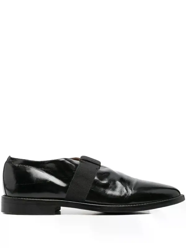 ROMEO GIGLI 1990s Leather Elasticated Strap Loafers
