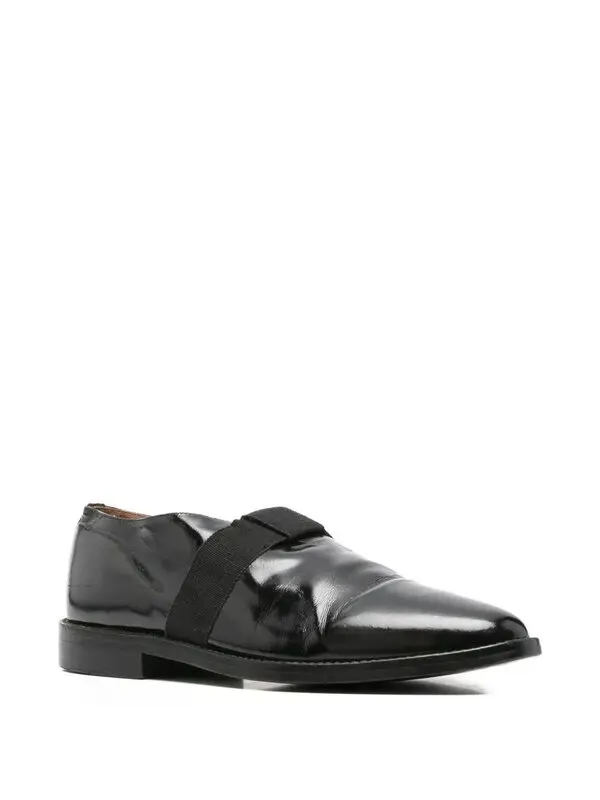 ROMEO GIGLI 1990s Leather Elasticated Strap Loafers