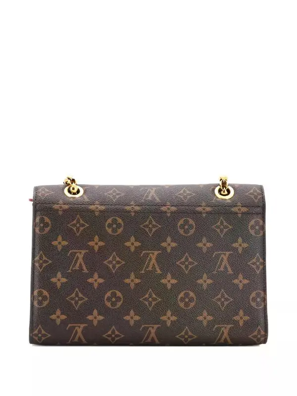 LOUIS VUITTON Victoire Handbag Monogram Canvas And Leather Shoulder Bag - Brown