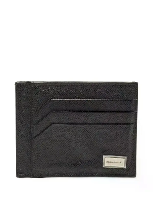 Dolce & Gabbana Logo-plaque Leather Wallet - Black