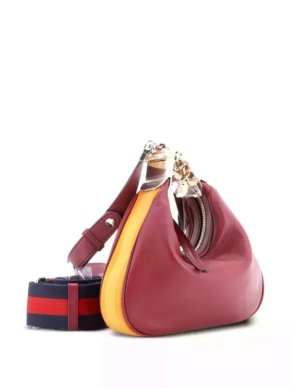 Gucci Attache Shoulder Bag Leather Crossbody - Red